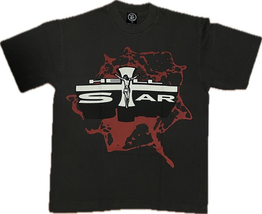 HELLSTAR Hellstar Path To Paradise Jesus Emblem T-Shirt | Grailed