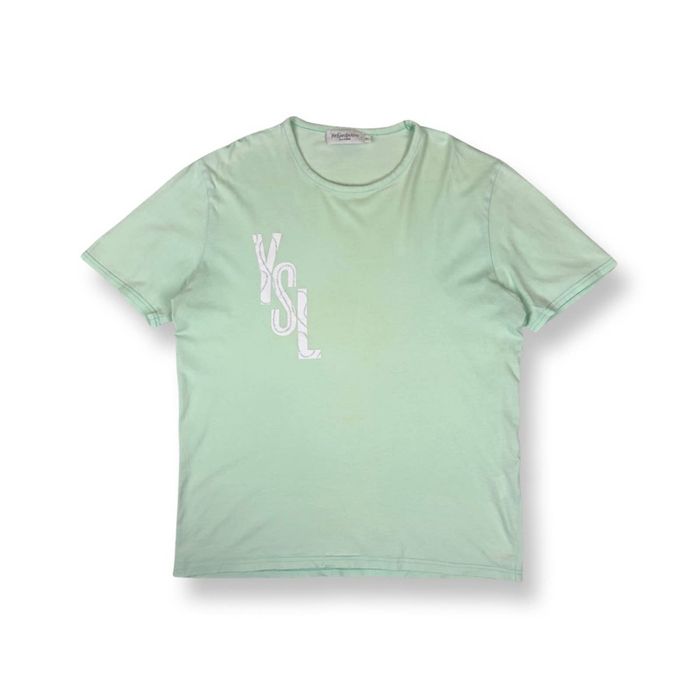 Ysl Pour Homme Yves Saint Laurent T-Shirt YSL Logo Mint | Grailed