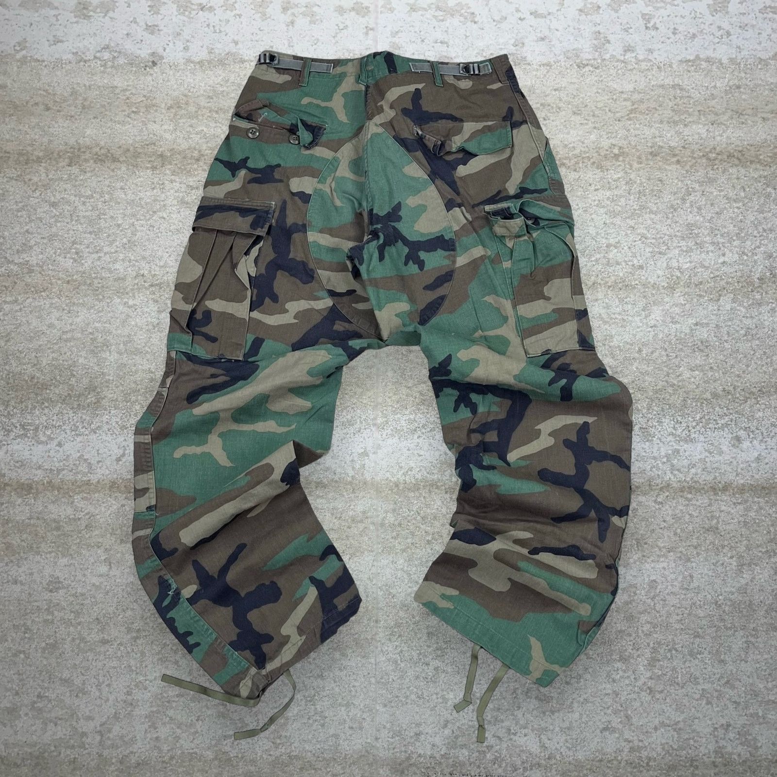 Vintage Vintage Military Camo Tactical Pants Double Knees Medium 90s ...