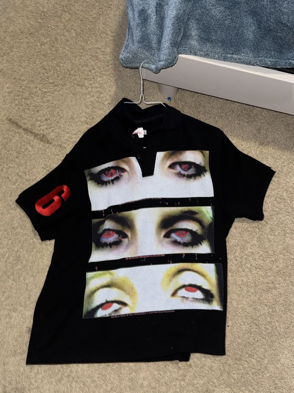 Streetwear Drolland Miller Red Eyes Polo | Grailed