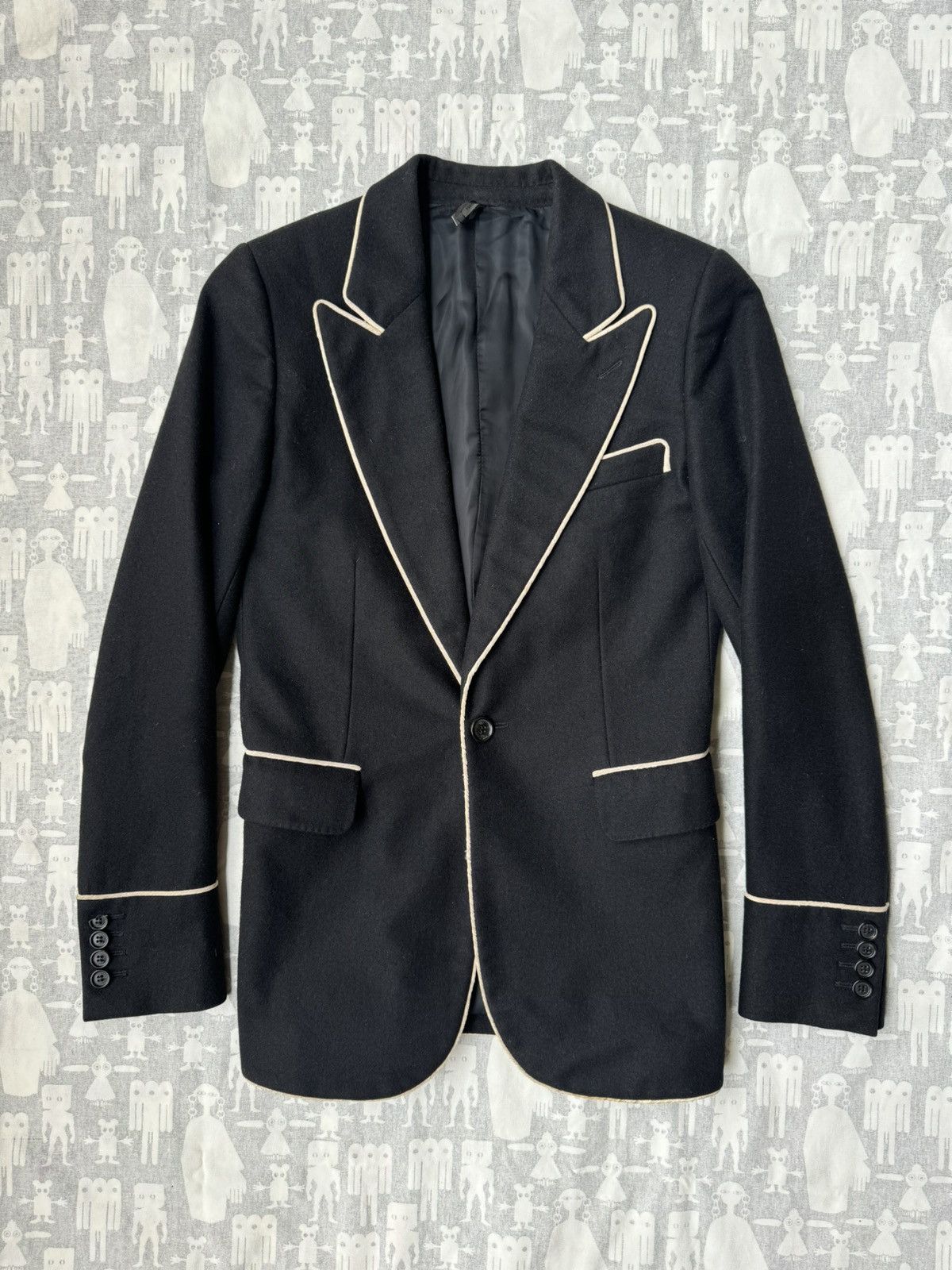 Dior Dior Homme AW06 Wool Contrast Piping Peak Lapel Women Blazer | Grailed