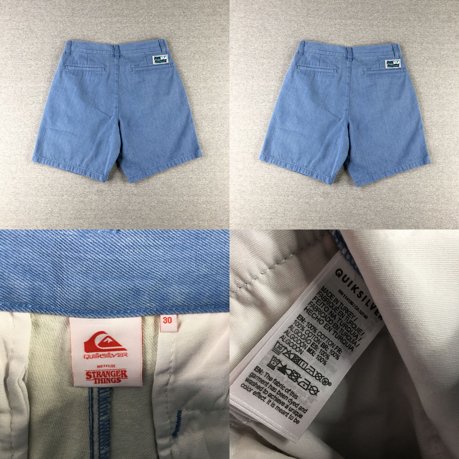 Quiksilver Quicksilver X Stranger Things Shorts Mens 30 Suburbia Blue ...