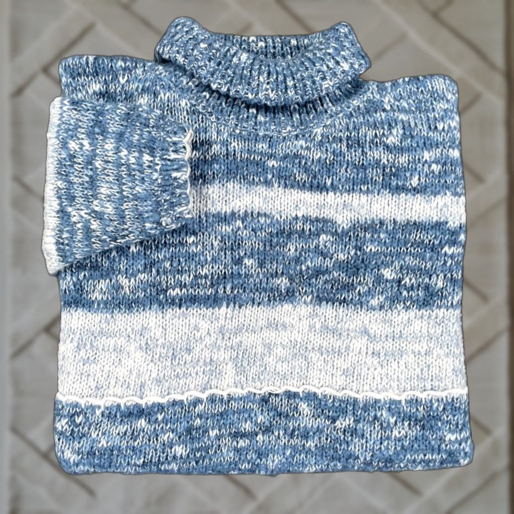 Alife VINTAGE Spice of Life Oversized Blue White Striped Turtleneck ...