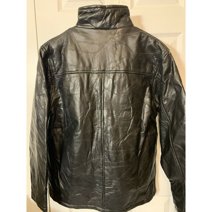 Haband HABAND Executive Division Soft Leather Jacket Coat Black Pat ...