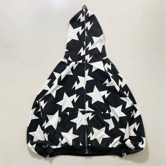 Bape Sta Pattern Full Zip Hoodie | Grailed