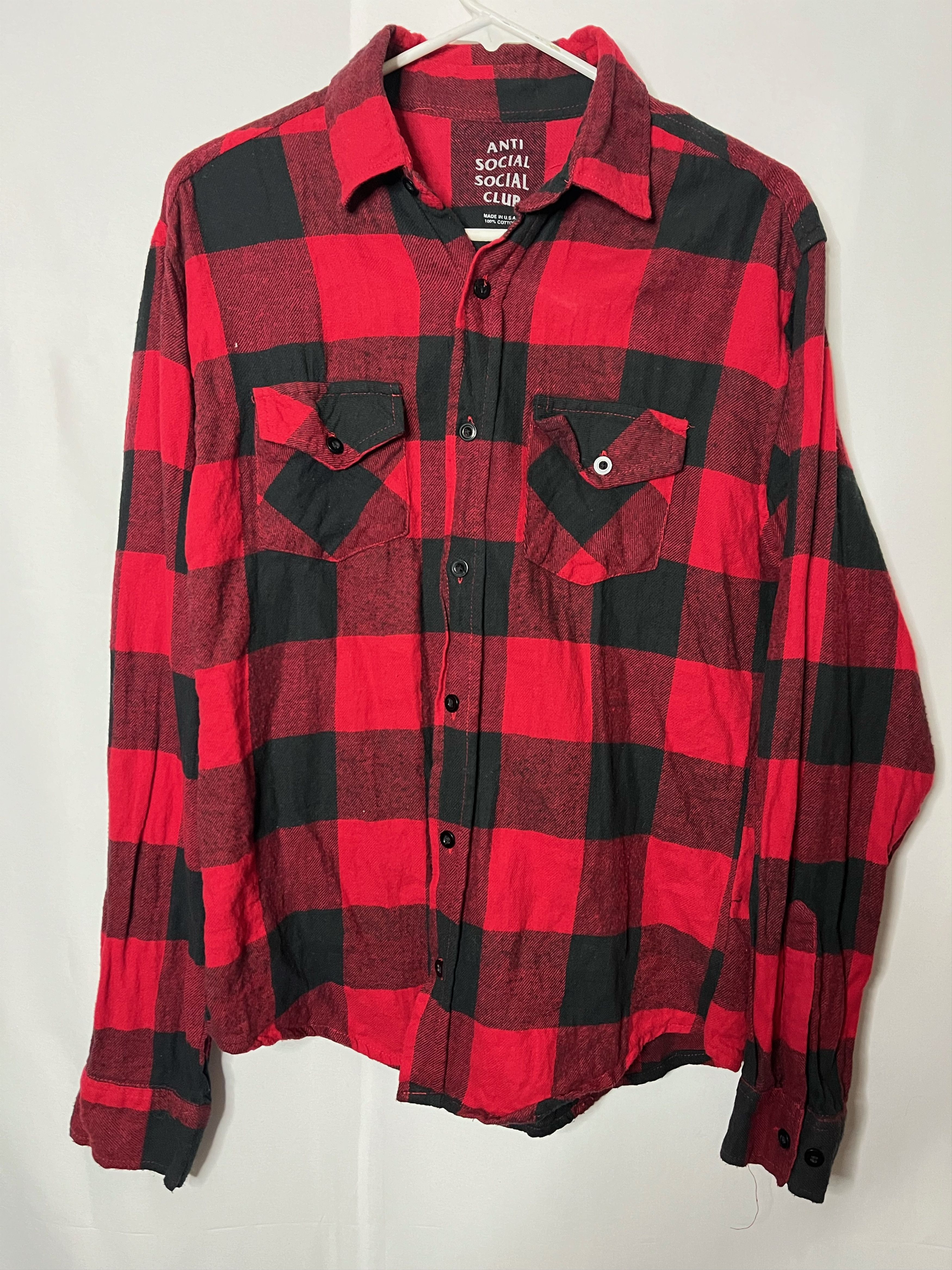 Anti Social Social Club Anti Social Social Club Red Flannel | Grailed