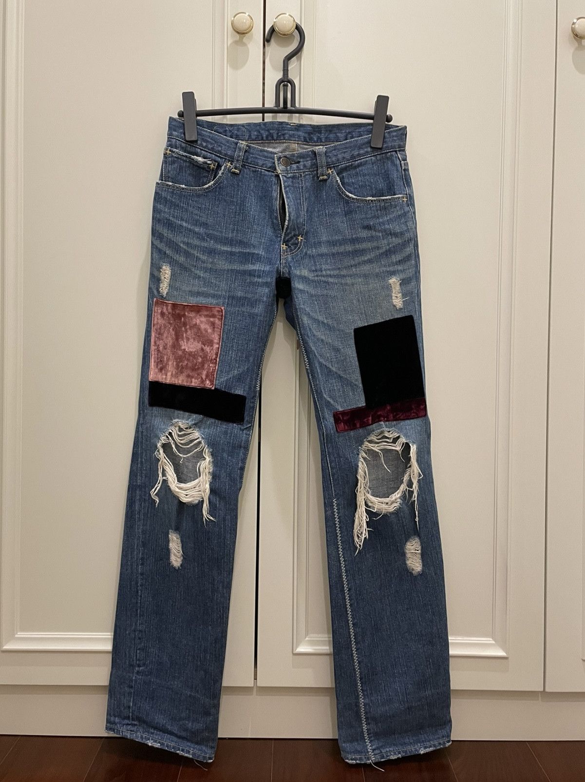 Number (N)ine Number Nine SS03 Kurt Cobain Velours Denim Jeans | Grailed