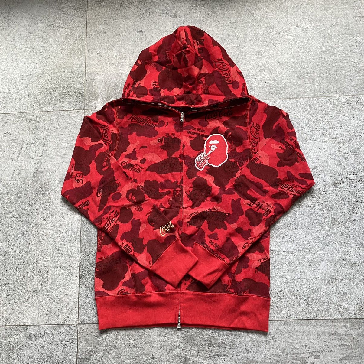 Bape × Coca Cola A Bathing Ape BAPE x Coca-Cola Color Camo Full Zip Up ...
