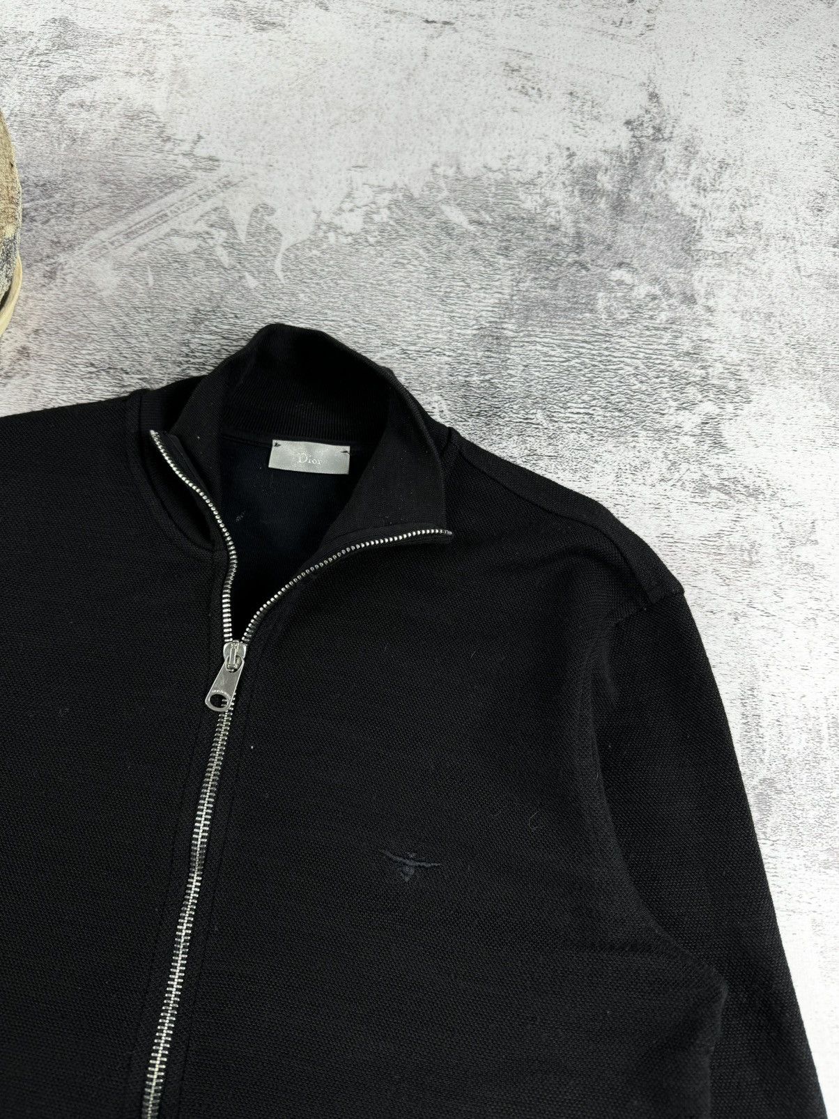 Dior × Luxury × Vintage Dior Homme Bee Logo Zip Hoodie Sweater ...