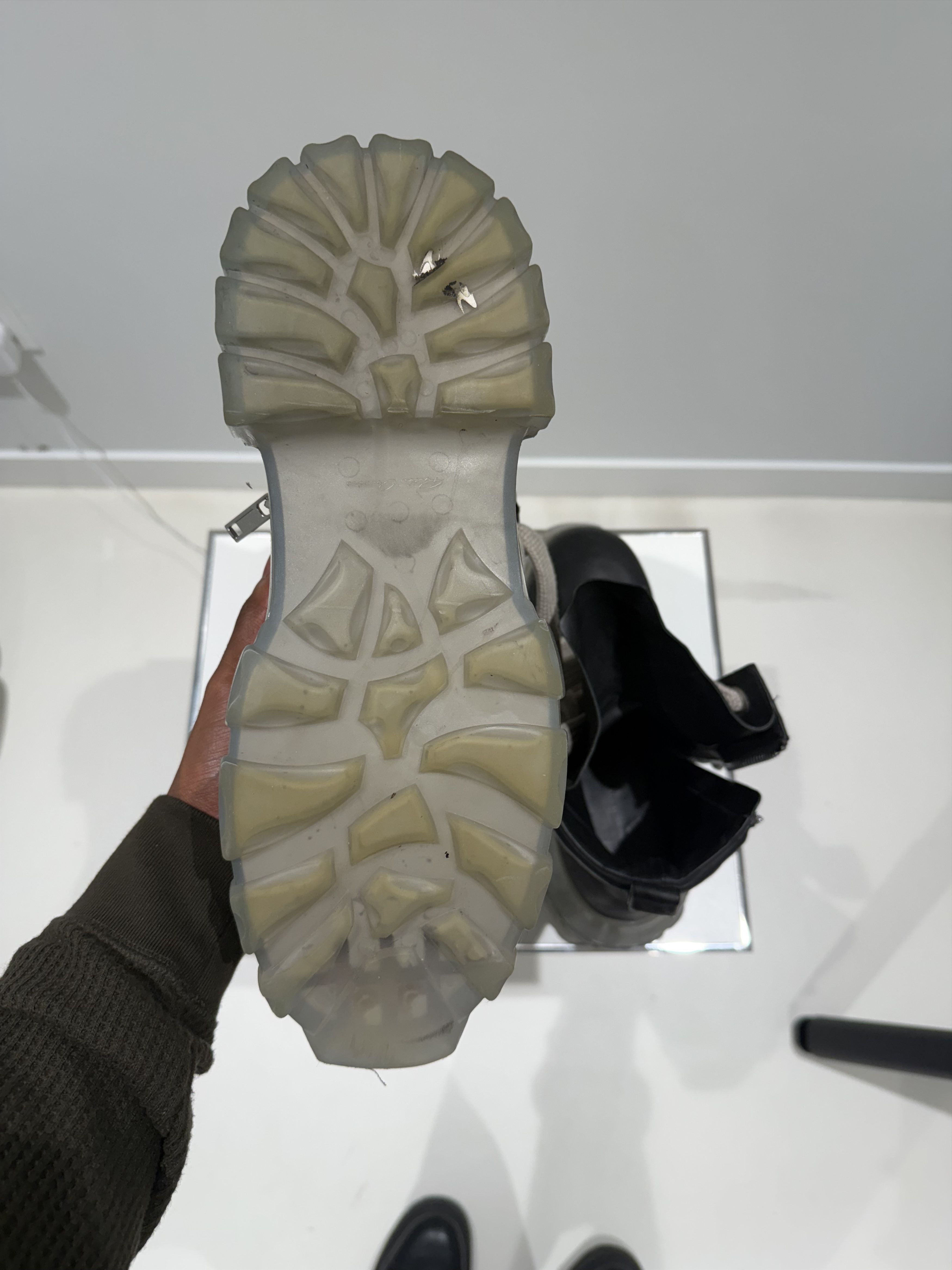 Rick Owens RICK OWENS LACED BOZO TRACTOR BOOTS | Grailed