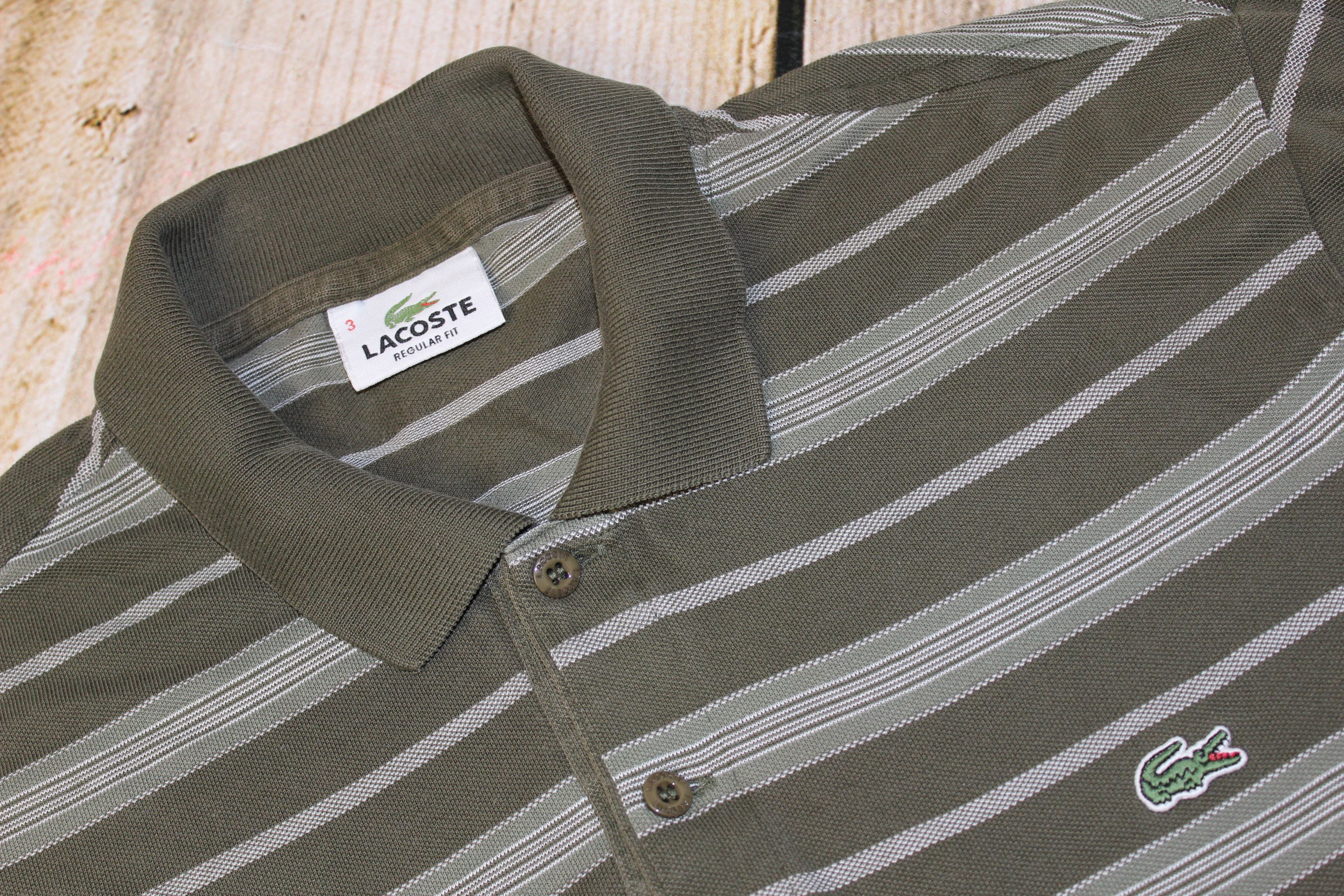 Lacoste LACOSTE Short Sleeve Striped Polo Shirt | Grailed