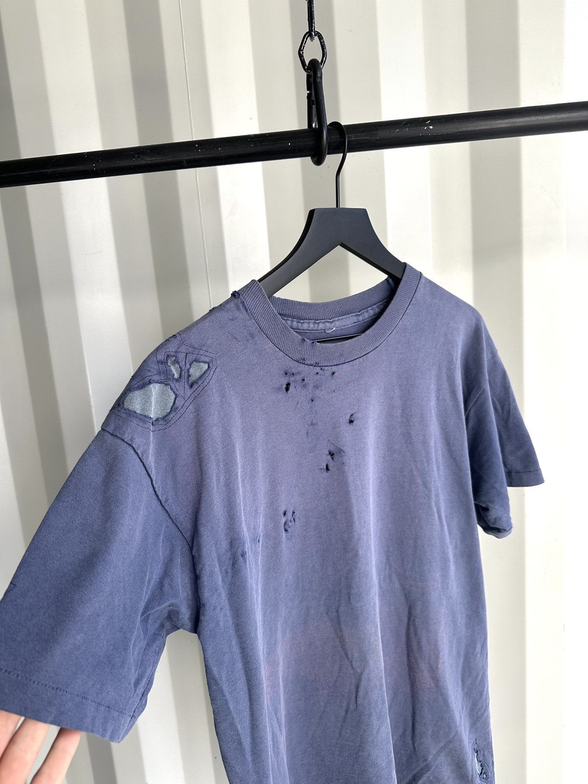 Vintage Thrashed Repaired Sun Faded Tee Shirt Distressed | Grailed