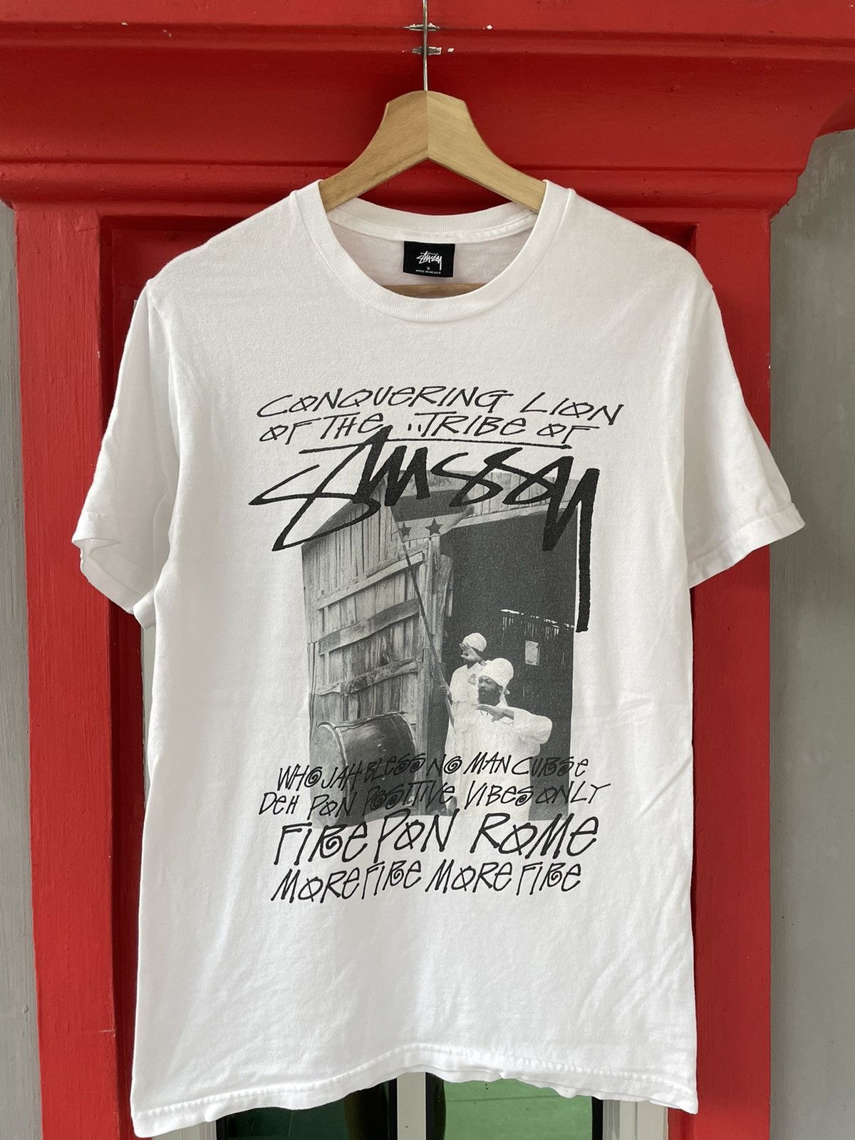 Streetwear × Stussy Stussy Lion Of Tribe Of Stussy Rastafari Tshirt ...