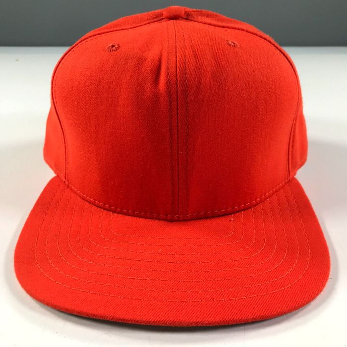 New Era Vintage New Era Snapback Hat Blank Orange Medium Large Made In ...