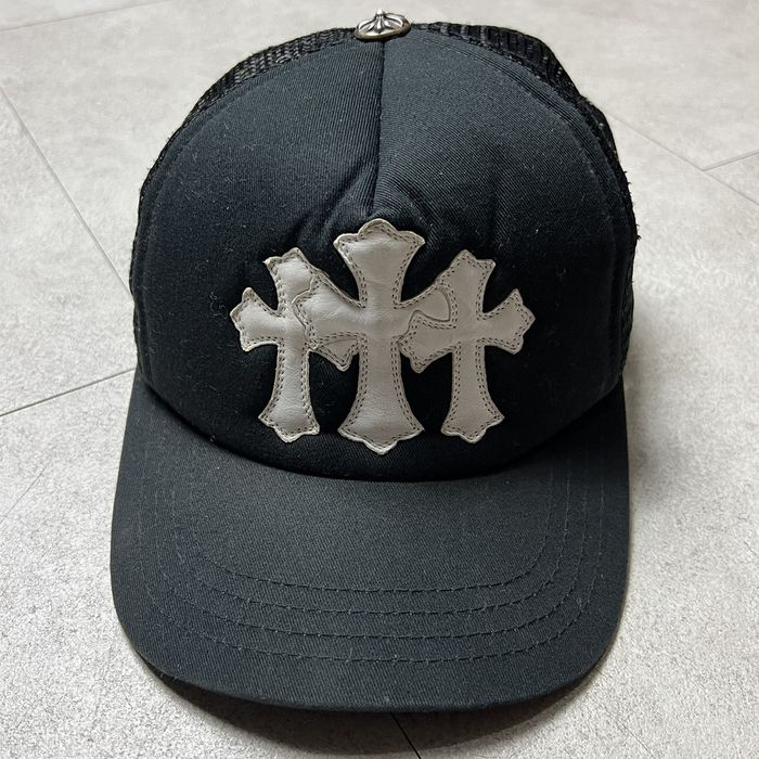 Chrome Hearts Chrome Hearts Cemetery Triple Cross Trucker Hat | Grailed