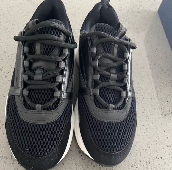 Dior DIOR B22 BLACK TECHNICAL MESH& CALFSKIN | Grailed