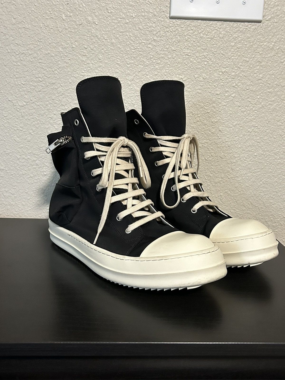 Rick Owens × Rick Owens Drkshdw Rick Owens Cargo Ramones 45IT High Top ...