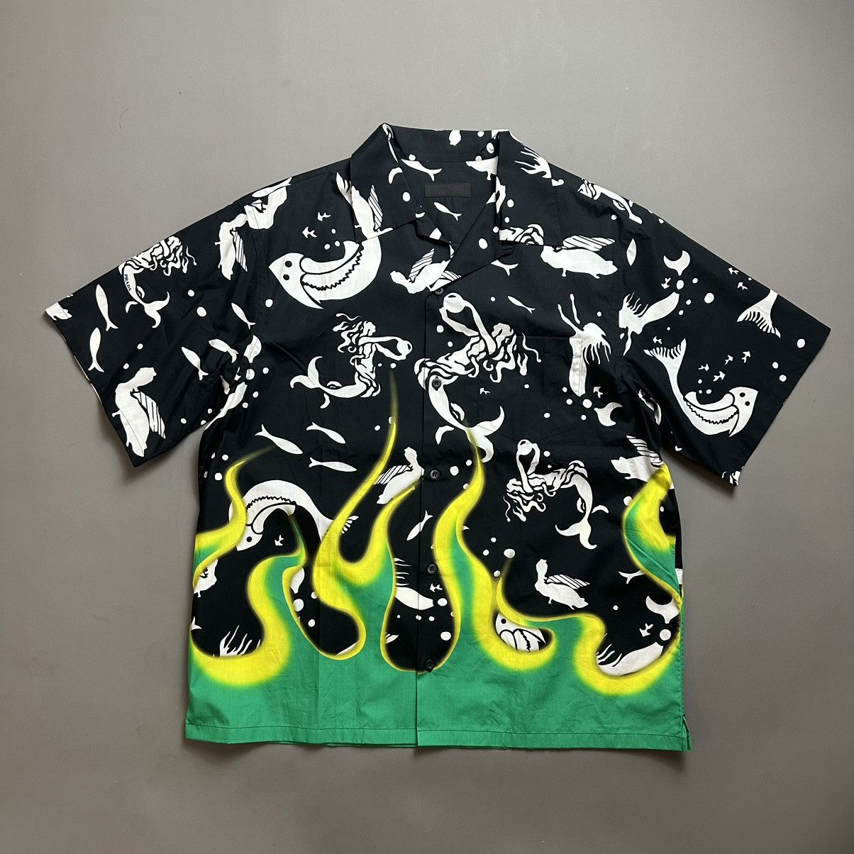 Prada Prada Mermaid Flames Hawaiian Shirt | Grailed