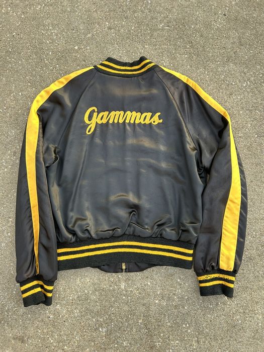Vintage Vintage 70s Satin Chain Stitch Varsity Jacket | Grailed