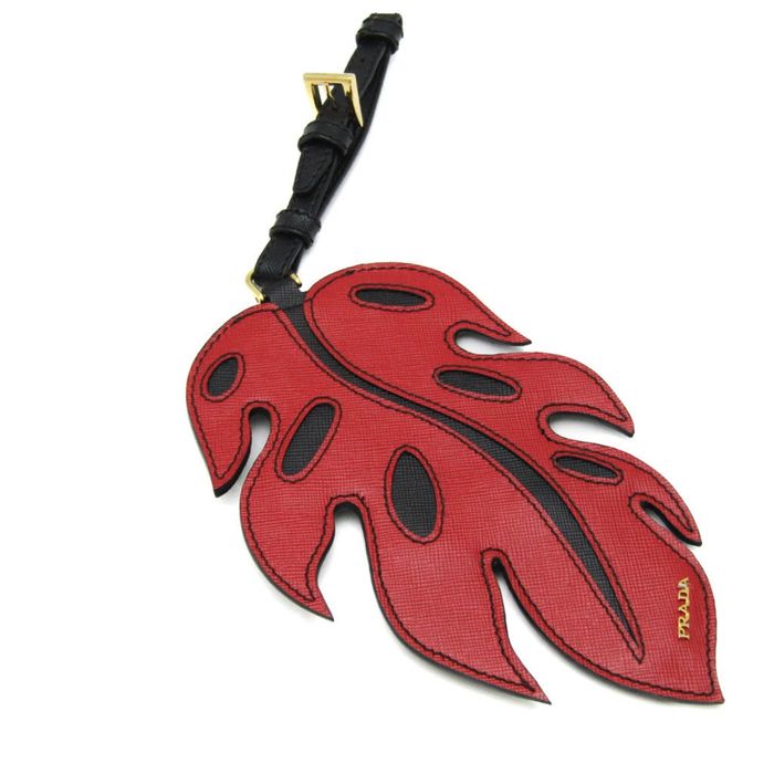 Prada PRADA Leather Others Black,Red Color Name tag | Grailed