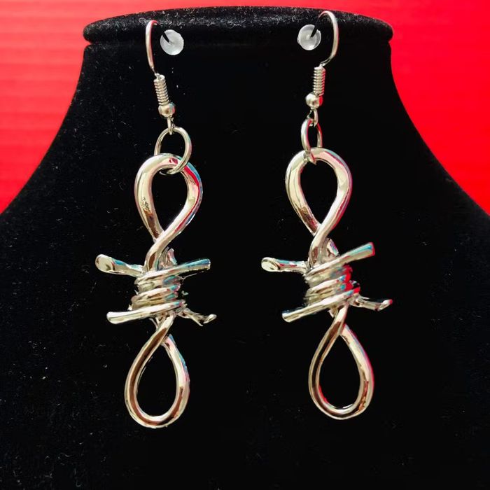 Rockers Barbed Wire dangling drop fish hooks earrings. | Grailed