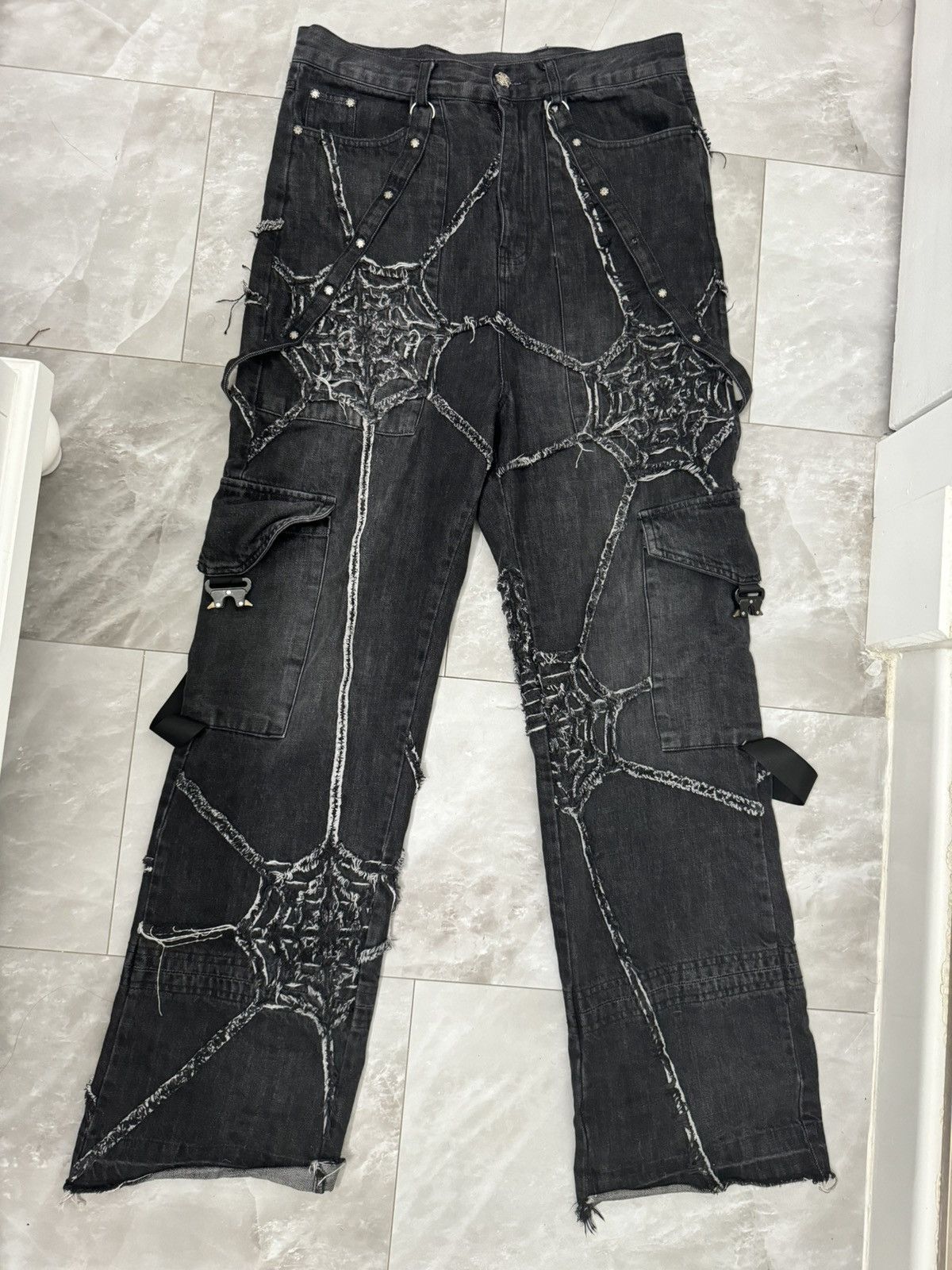 Brotherly Love Brotherly love spider web denim | Grailed