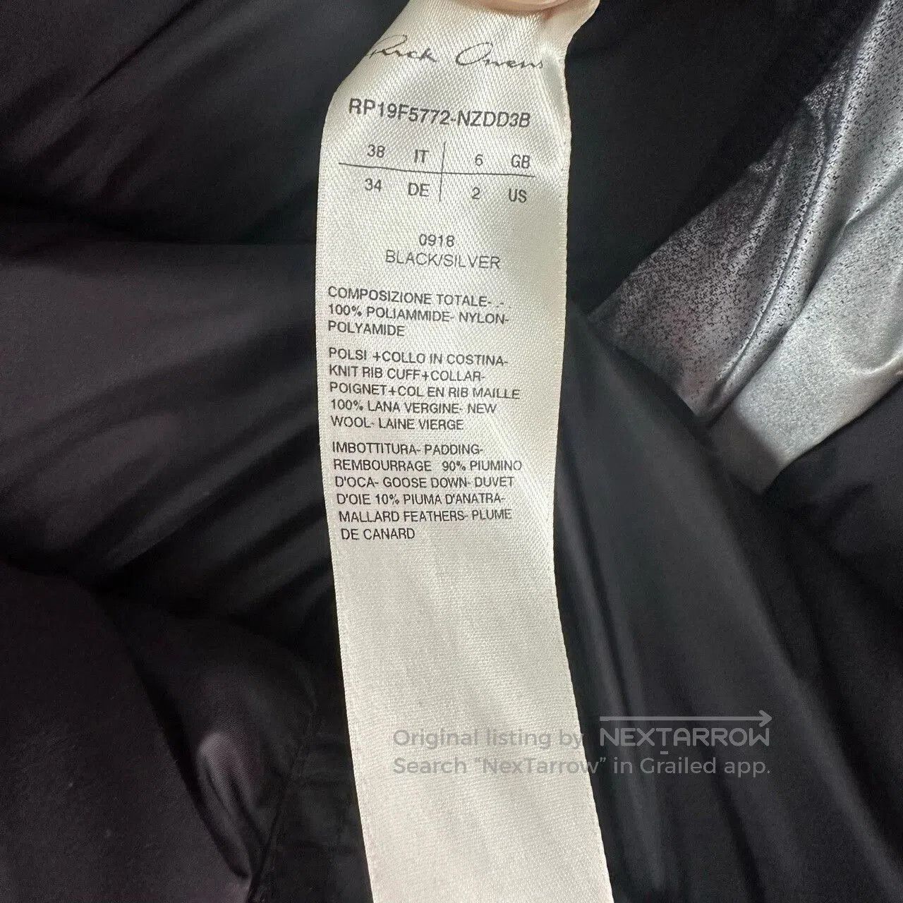 Rick Owens rick owens 19fw larry down jacket. | Grailed