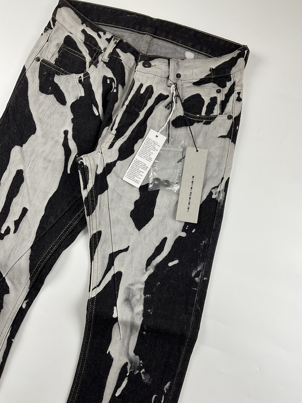 Rick Owens Rick Owens Detroit Cut Bleach Vomit Denim | Grailed