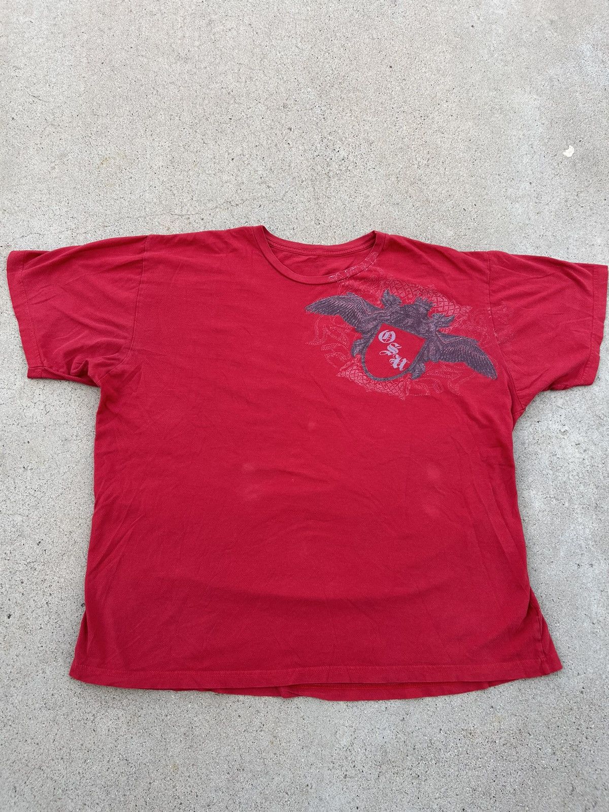 Tapout × Vintage Vintage Y2K Cyber Goth Font Wing Style Shirt | Grailed