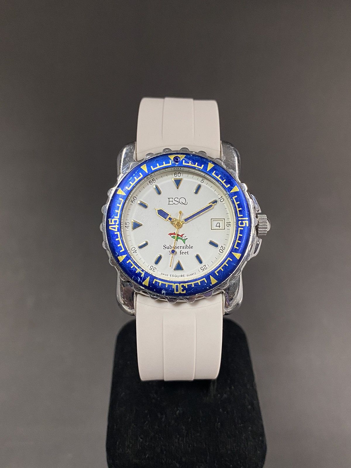 Movado × Vintage Vintage MOVADO ESQ ETA Swiss Diver Quartz Men’s Watch ...