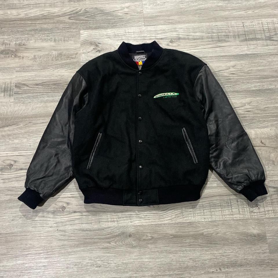 Vintage Vintage rare 90s 1998 Godzilla promo letterman jacket | Grailed