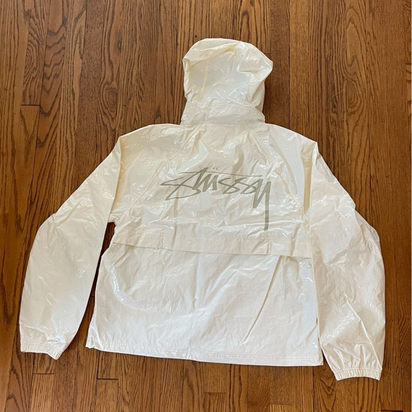 Stussy Stussy Beach Shell Coated Ripstop Jacket White Bone M | Grailed