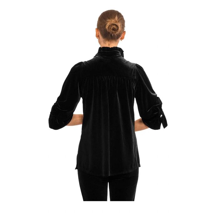 Gretchen Scott Ruffneck Tunic In Black Velvet | Grailed
