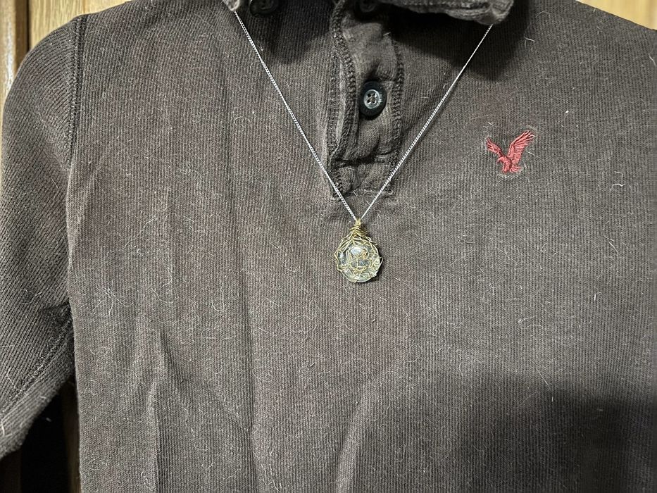 Handmade Clear Glass Wired Stainless Steel Chain Necklace | Grailed