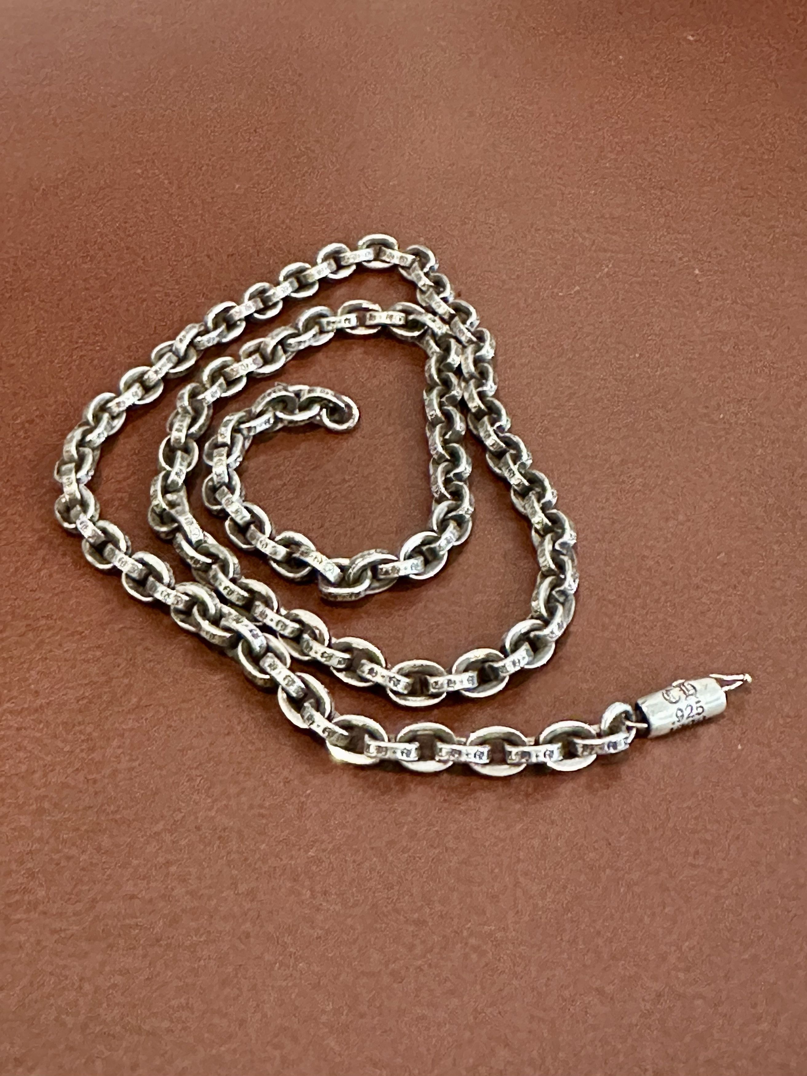Chrome Hearts CHROME HEARTS STERLING SILVER PAPER CHAIN NECKLACE | Grailed