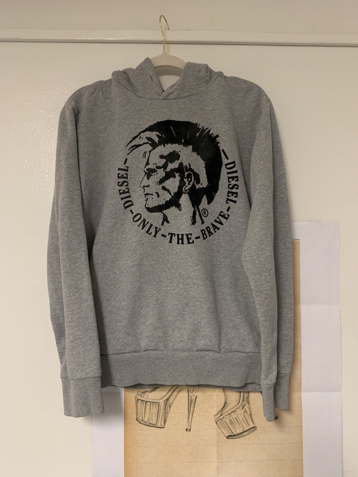 Diesel × Streetwear × Vintage Diesel “Only The Brave” Hoodie Sweatshirt ...