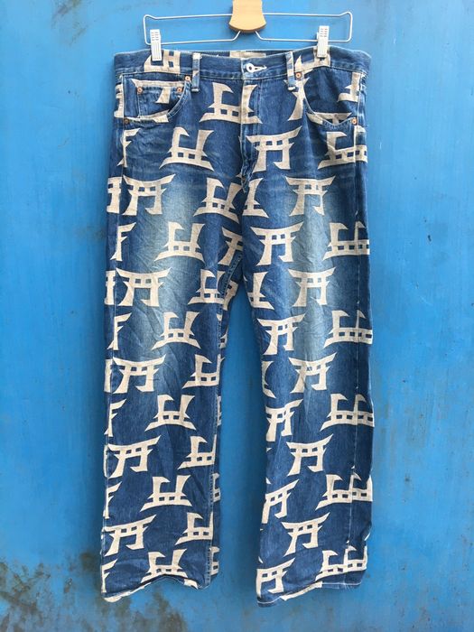 Very Rare Yen jeans y2k by michiko koshino full pattern reguler fit ...