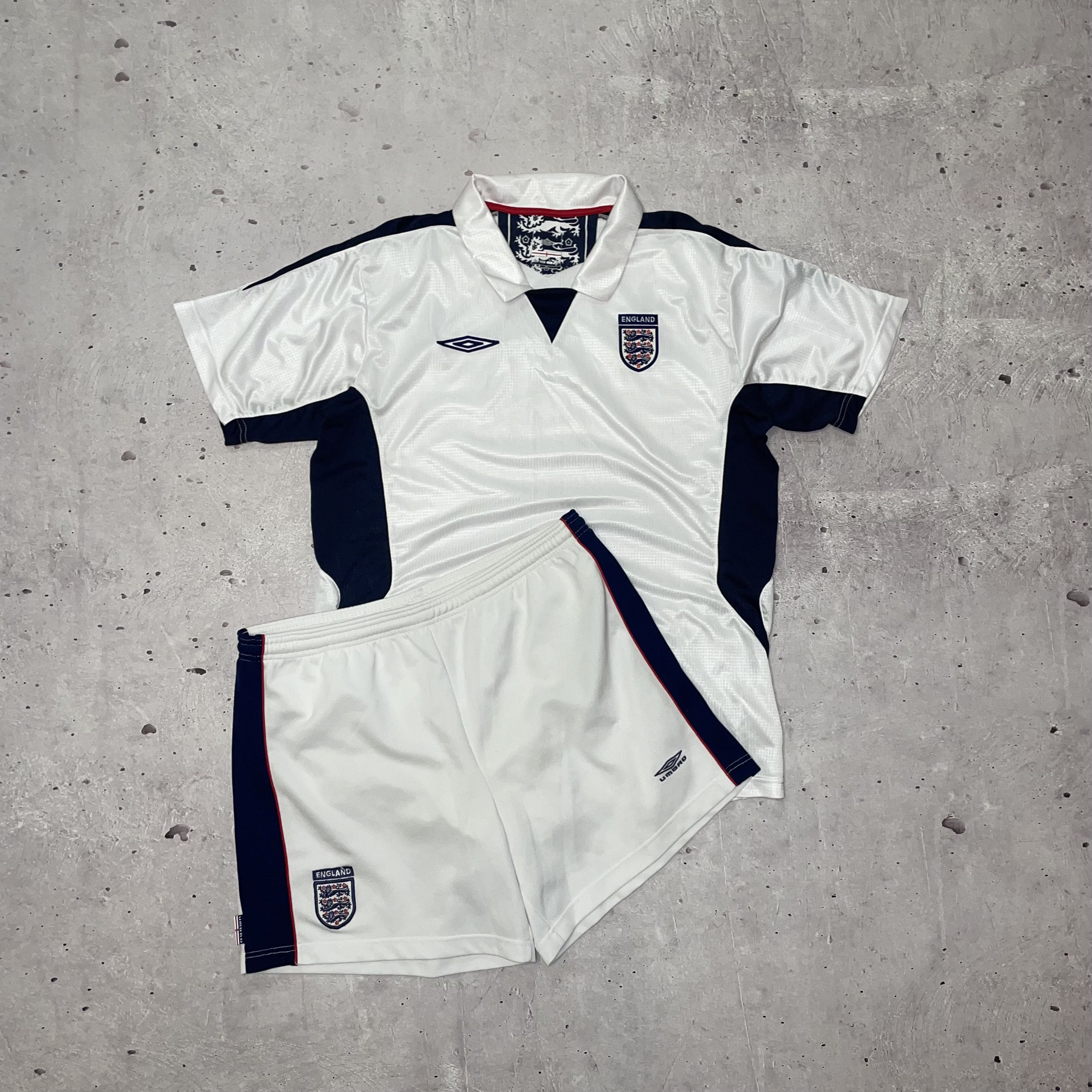 Soccer Jersey × Umbro × Vintage Umbro England 2000's Kit Set Jersey ...