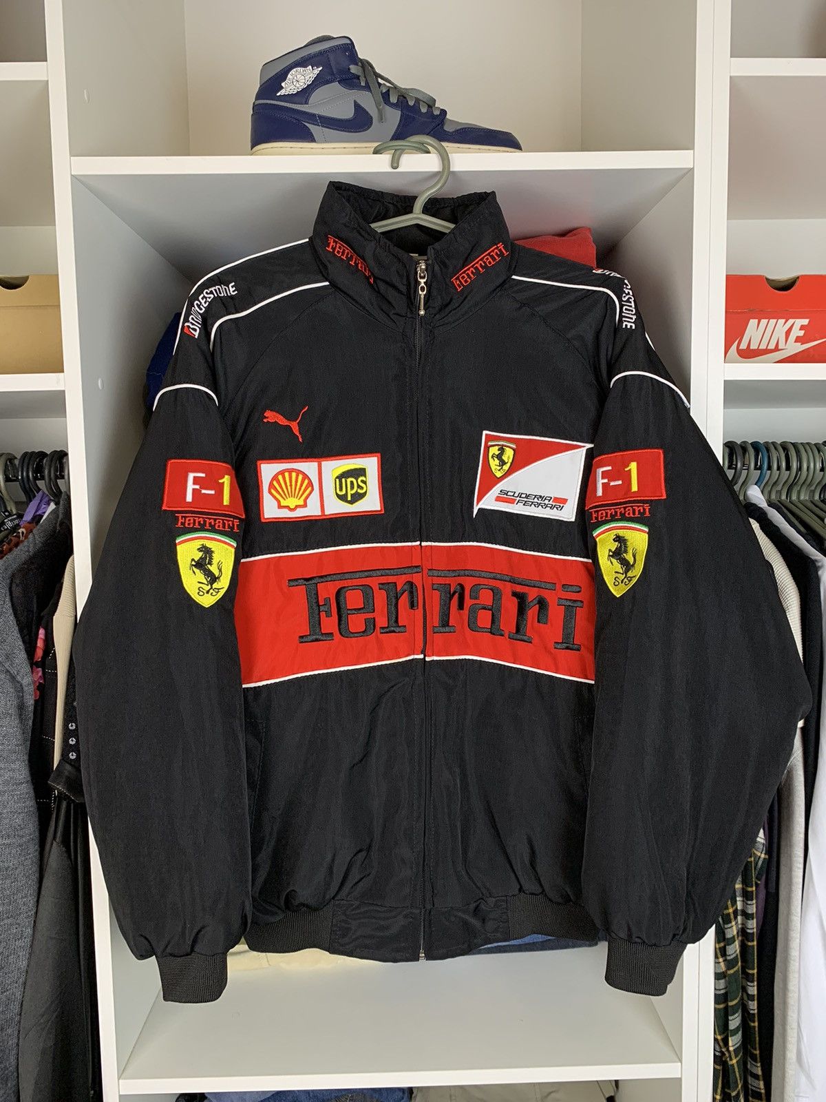 Ferrari × Racing × Streetwear Ferrari Big Logo Racing Jacket | Grailed