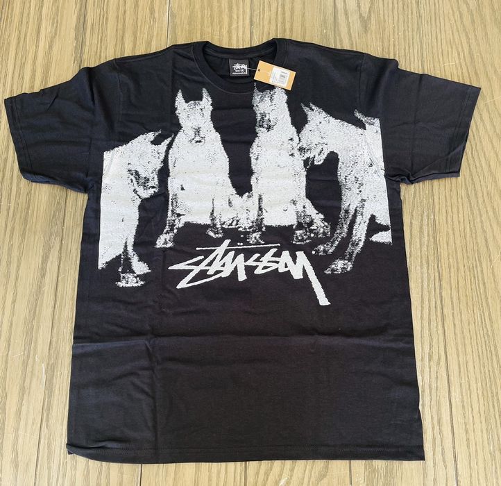 Stussy ‼️ Stussy Worldwide NEW! Doberman Tee Shirt Black Medium ‼️ ...