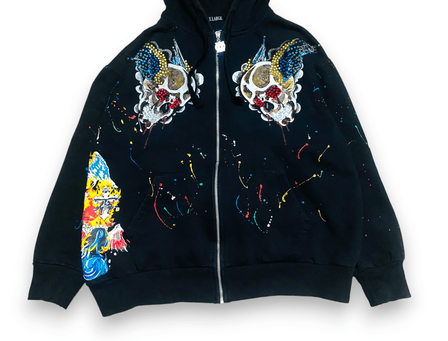 Hype Vintage Y2K Hoodie With Rhinestones | Grailed