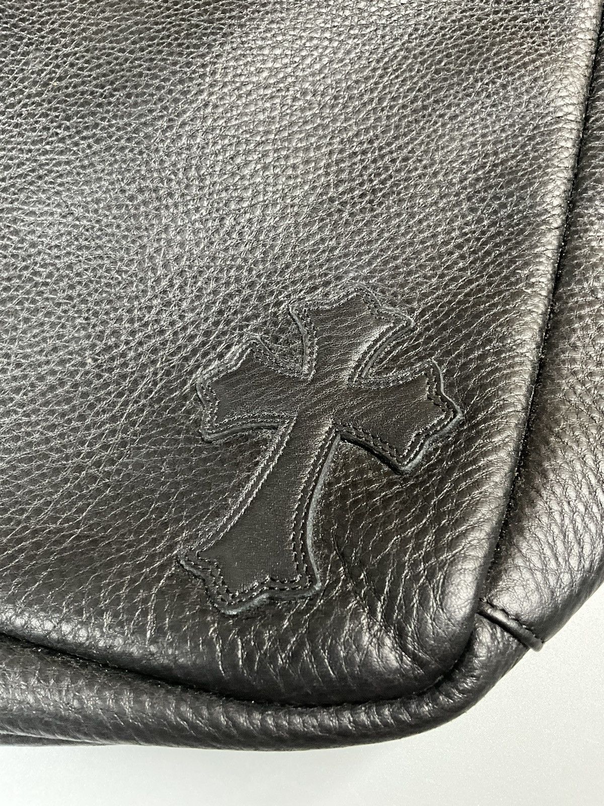 Chrome Hearts Chrome Hearts Cross Patches Grained Leather 4pockets Tote ...