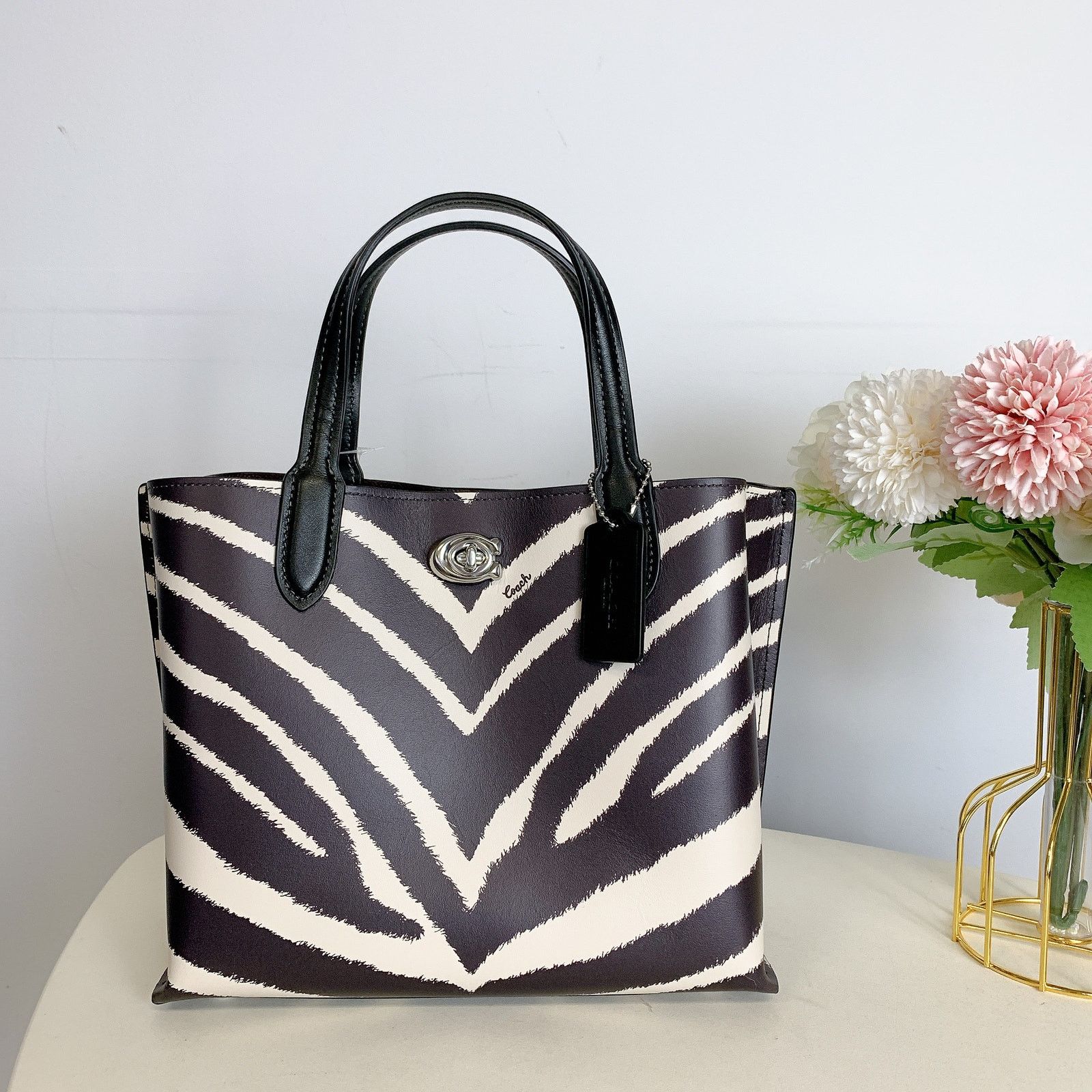 Coach Coach CM561 Willow Tote Bag 24 With Zebra Print IN Zebra | Grailed