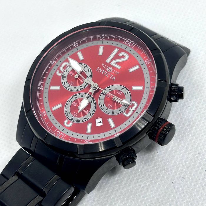 Invicta Invicta Specialty Collection Mens Black Tone Red Face Watch ...