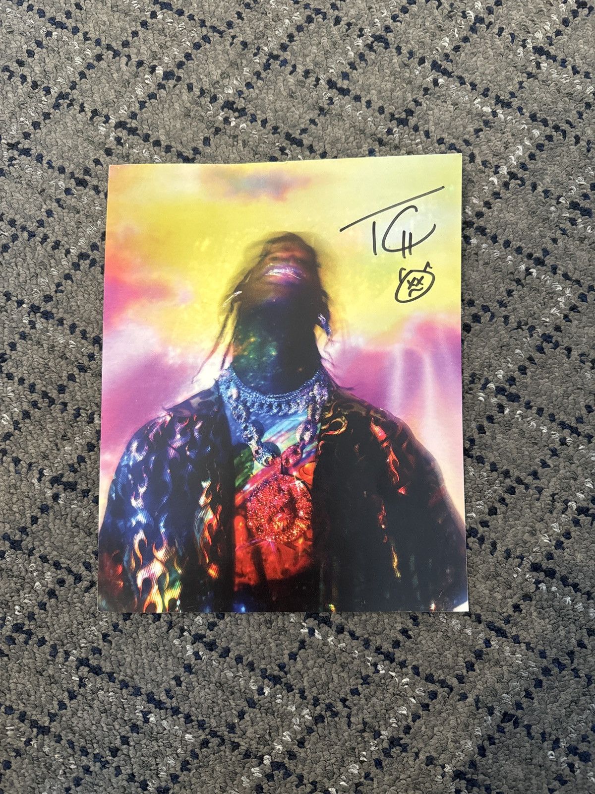 Travis Scott Travis Scott AutoGraphed Signed AstroWorld Poster | Grailed