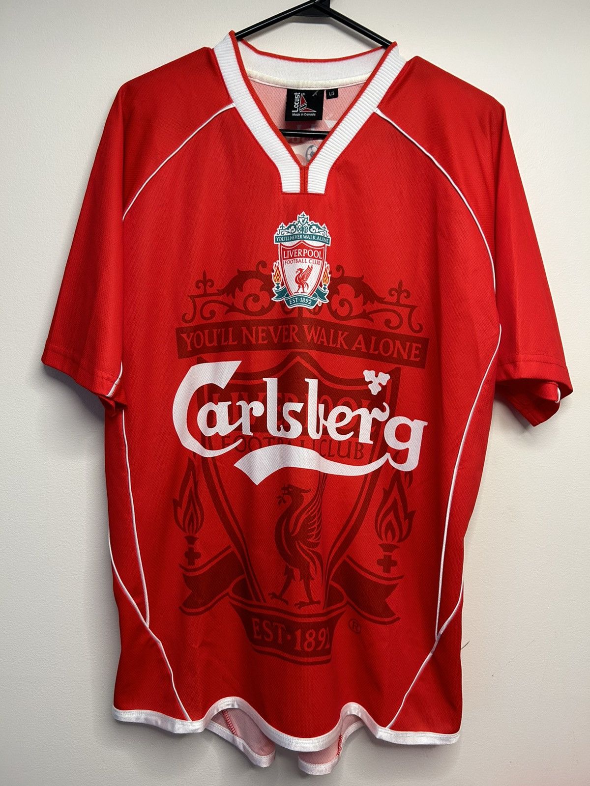 Soccer Jersey × Vintage CRAZY VINTAGE 90S LIVERPOOL SOCCER JERSEY ...