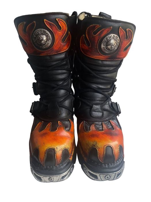 Vintage Vintage New Rock flame reactor boots | Grailed