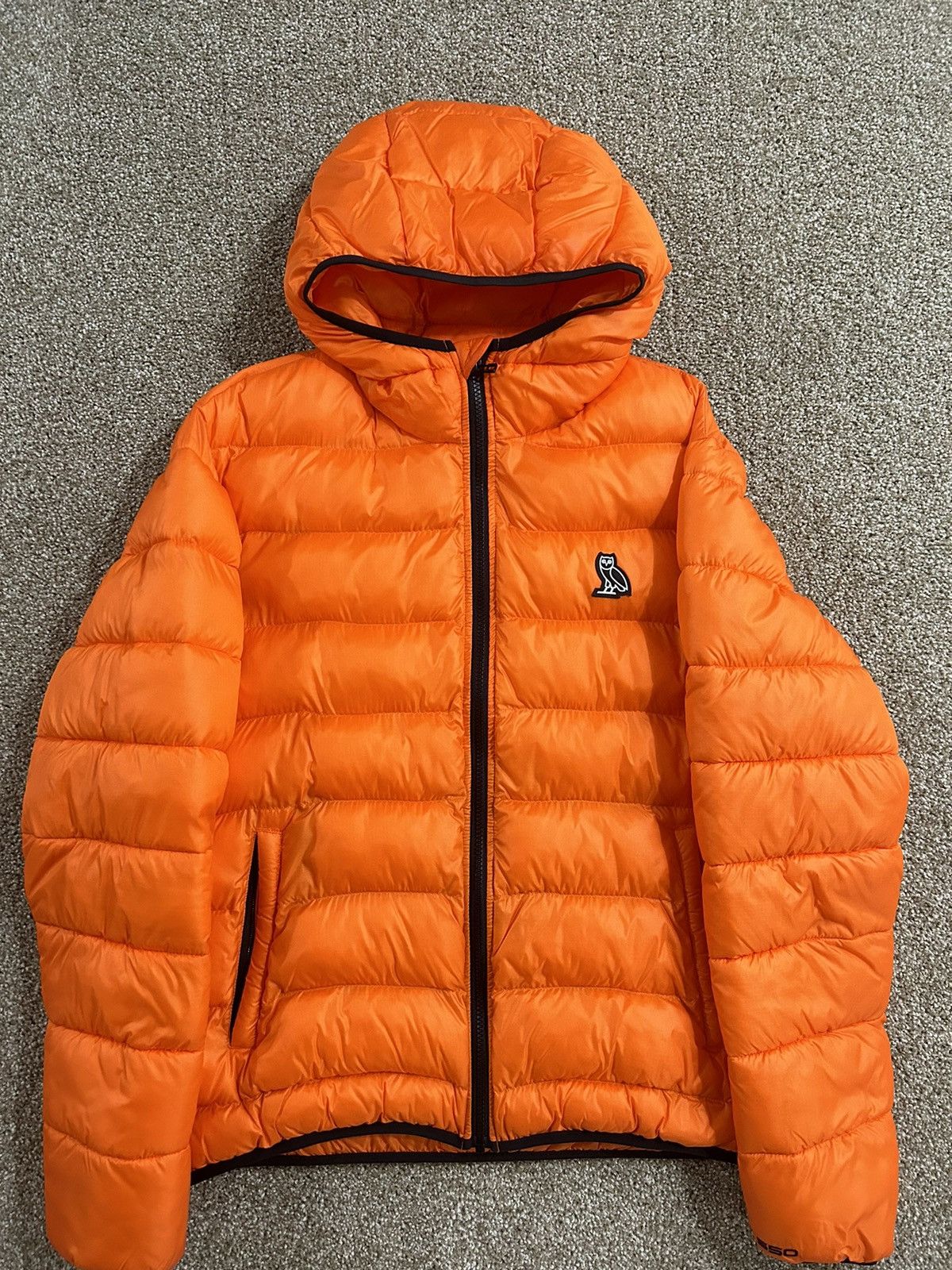 Octobers Very Own OVO Orange Hooded Puffer Jacket | Grailed