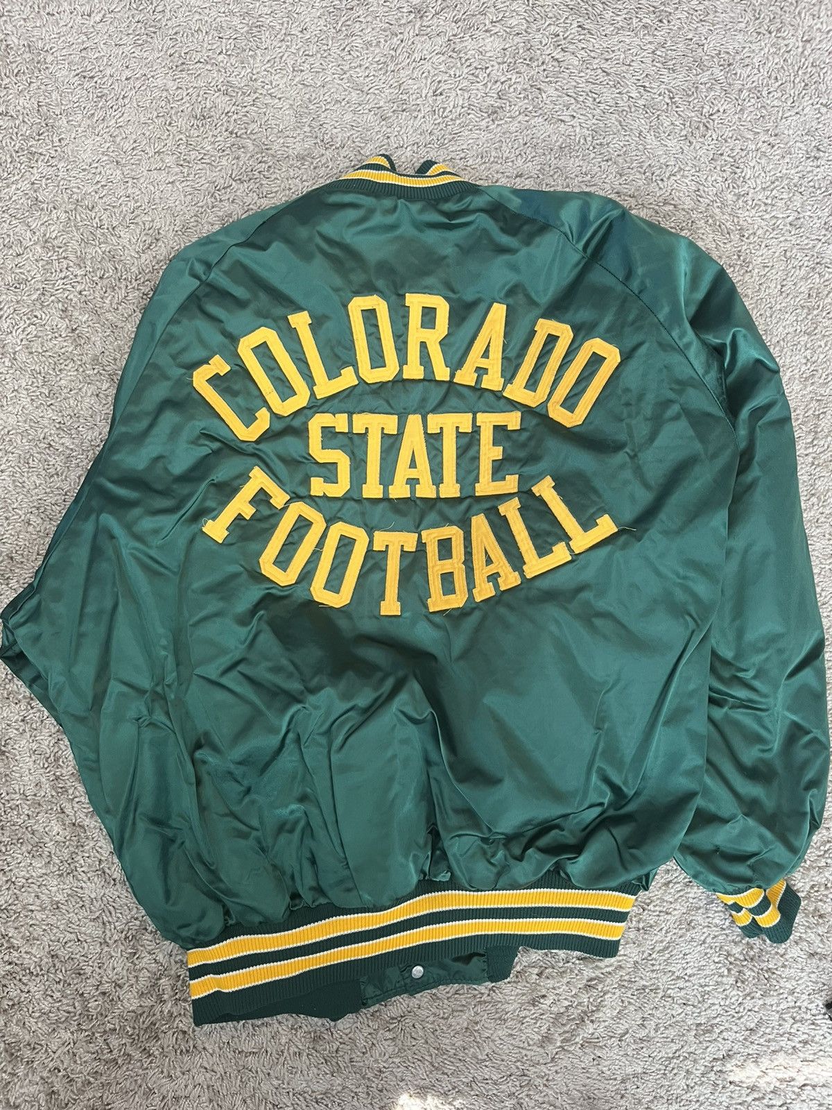 Delong × Vintage Vintage Colorado State Football Bomber Varsity Jacket ...