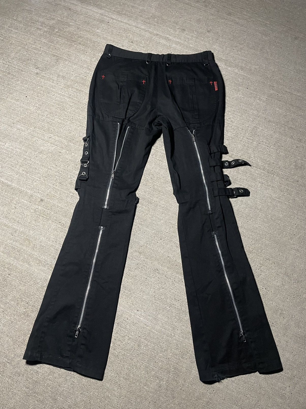 Tripp NYC Mad Punks Gothic Buckle Flare Pants Ref « vivienne westwood | Grailed